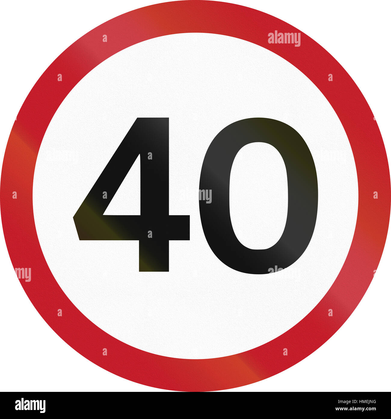 Road sign in the Philippines - 40 kph speed limit sign in the ...