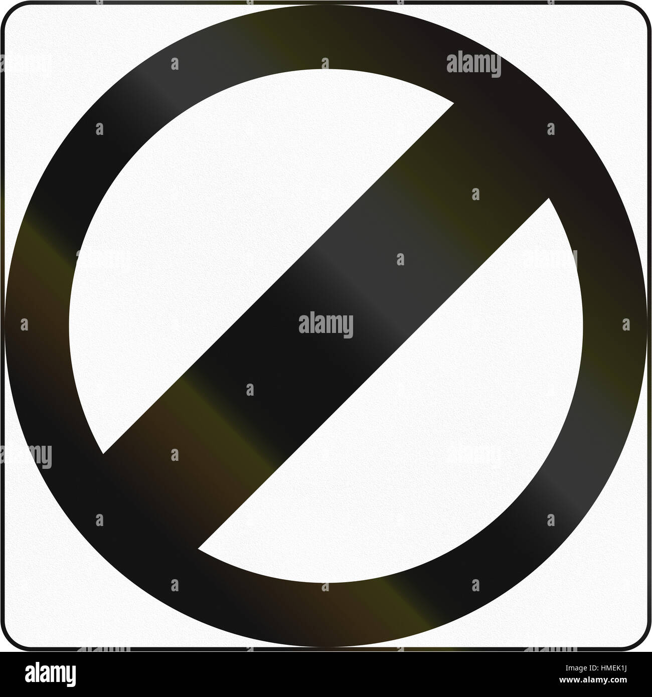 Road sign in the Philippines - Speed Limit Derestriction Stock Photo ...