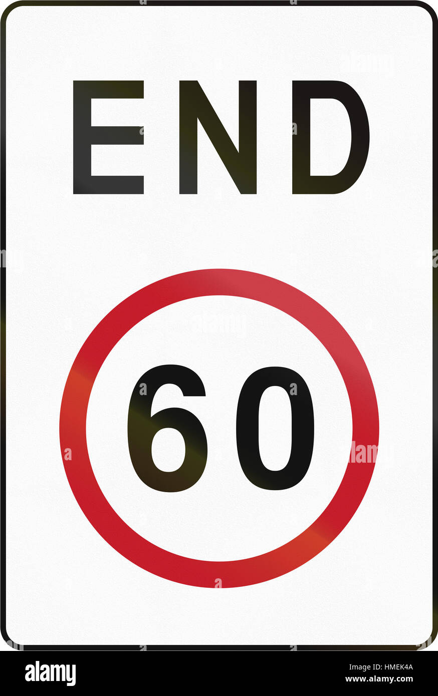 Road sign in the Philippines - Speed Limit Derestriction Stock Photo ...