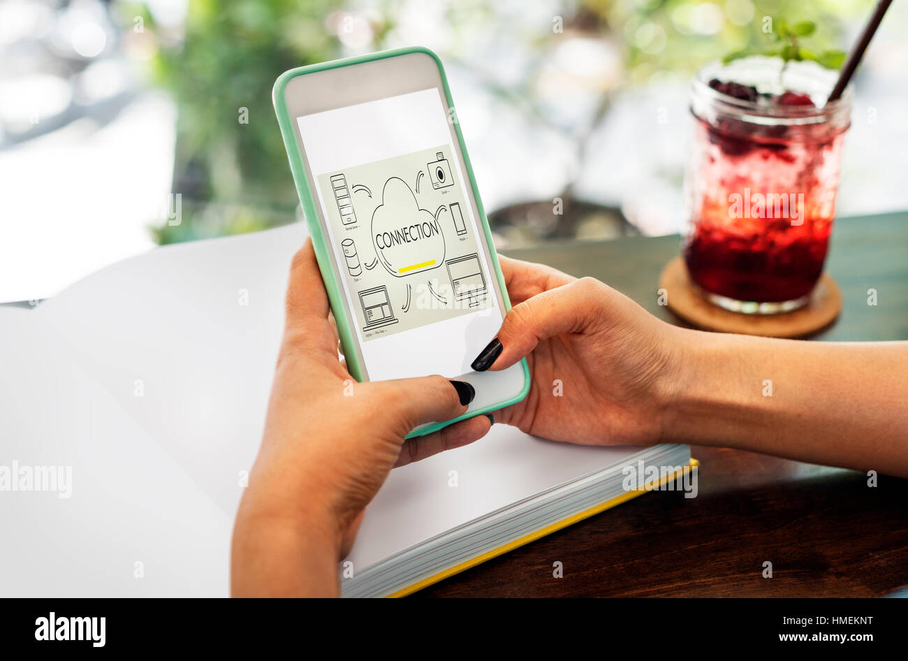 Connection Link Networking Social Togetherness Concept Stock Photo - Alamy