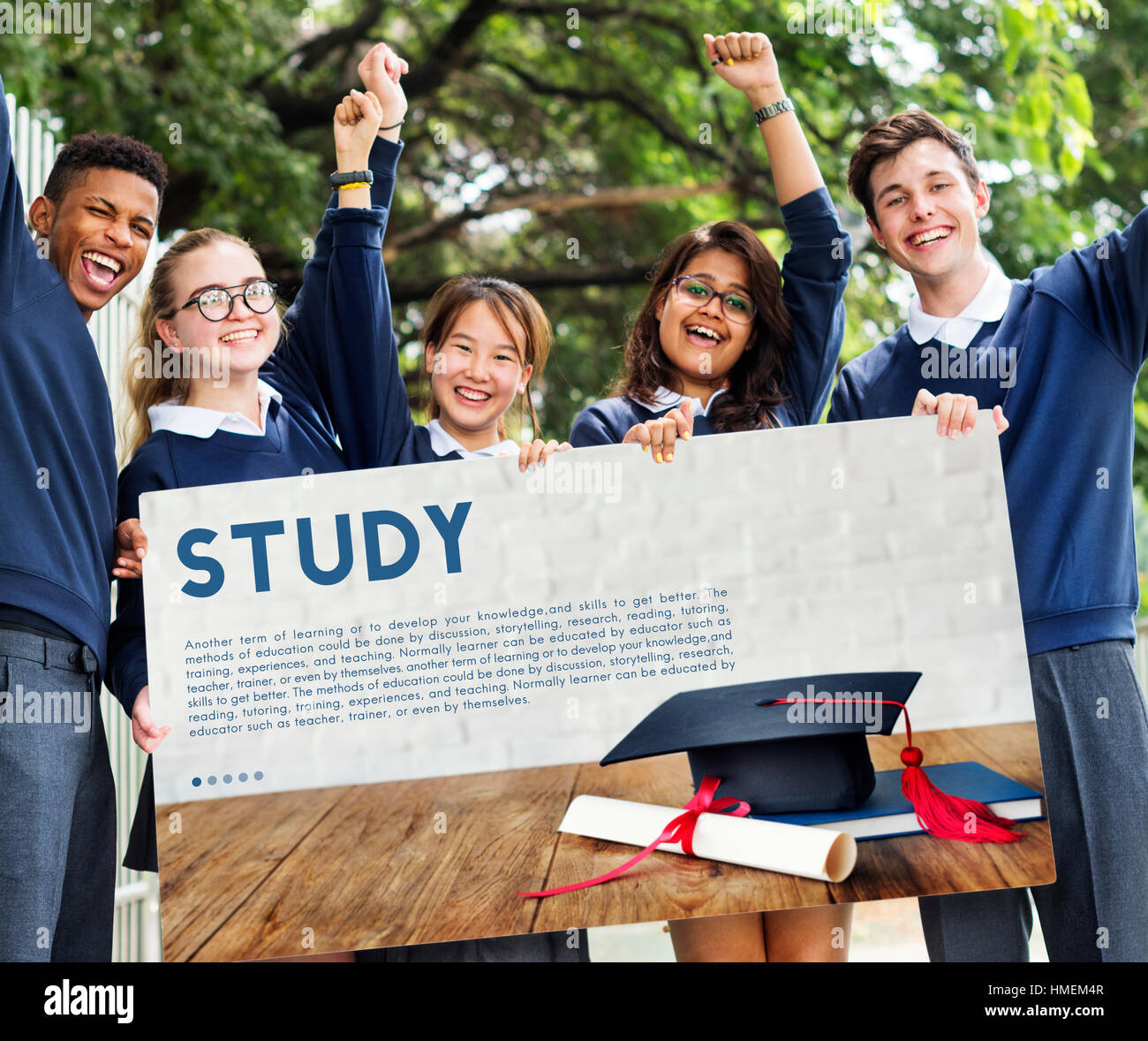 Academics School Education Mortar Board Concept Stock Photo - Alamy