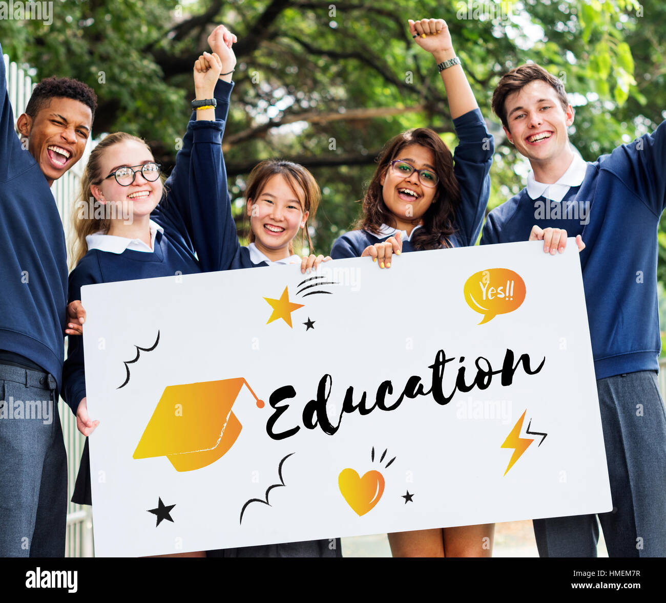 Education Graduation Cap Graphic Concept Stock Photo - Alamy
