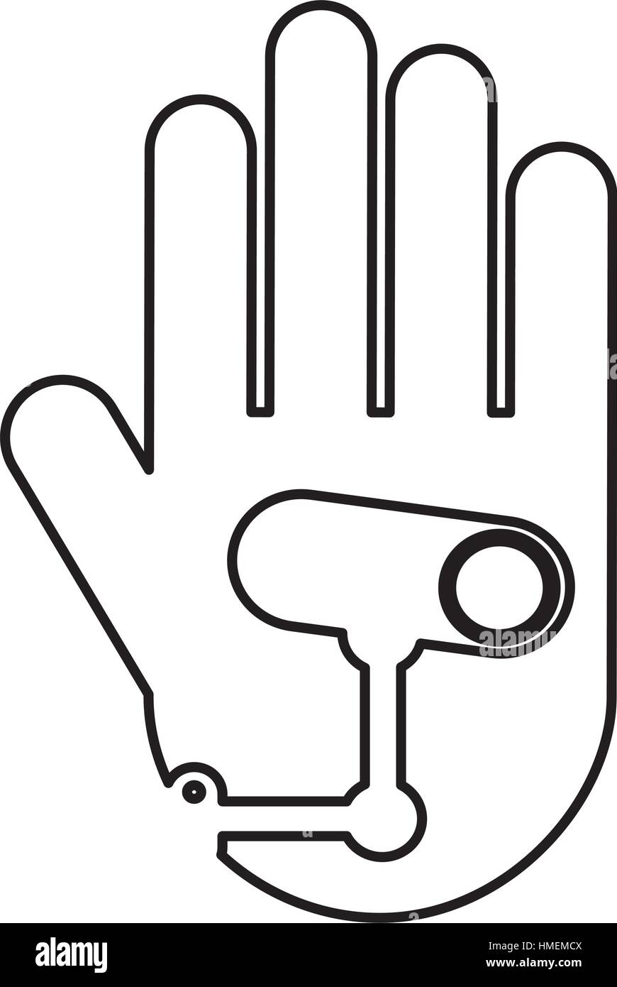 Hand human cctv camera silhouette hi-res stock photography and images ...