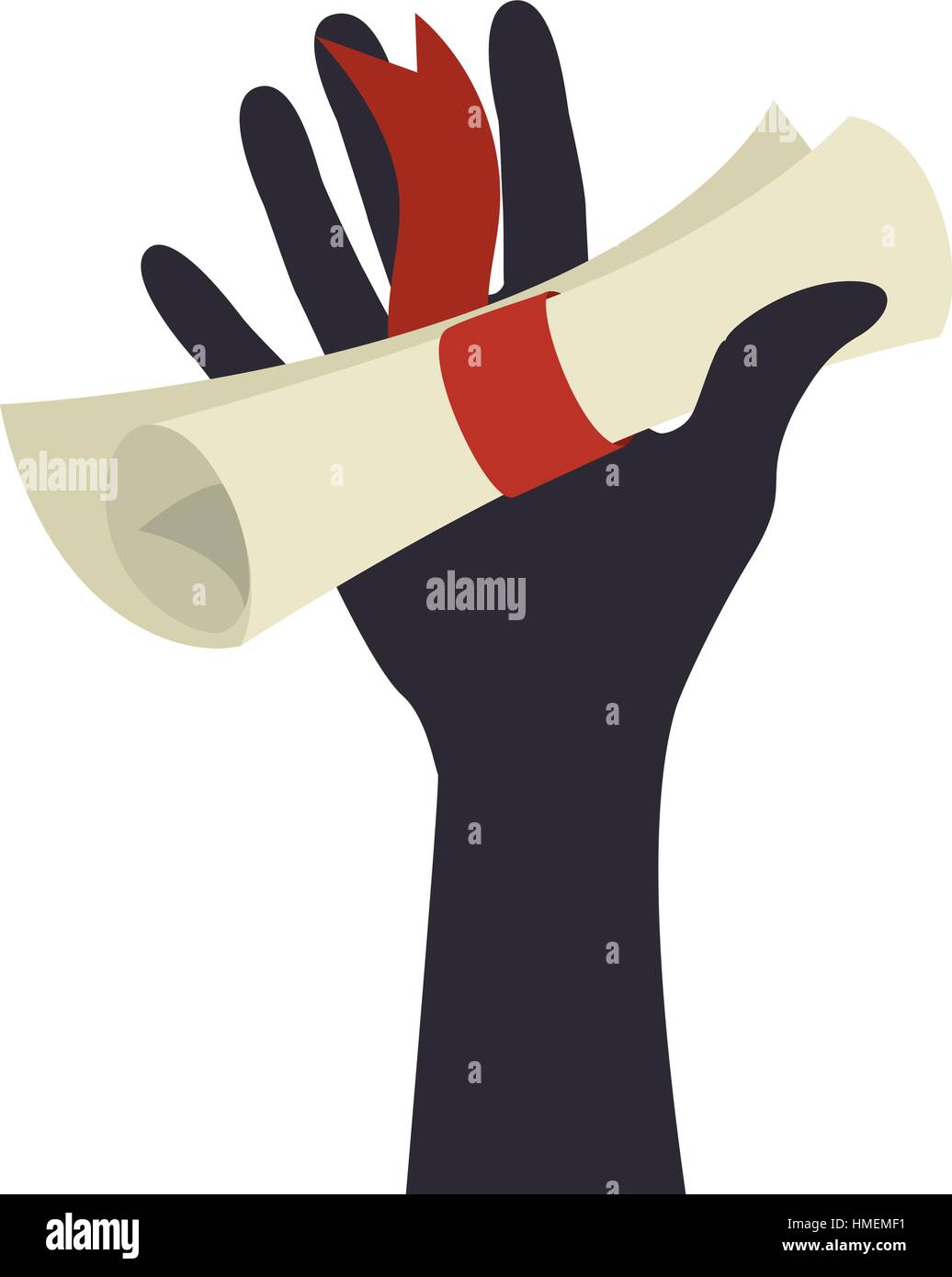 hand with diploma graduation vector illustration design Stock Vector ...