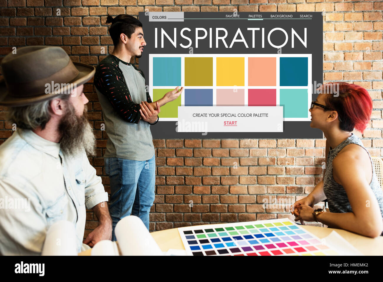 Colour Shade Design Colourful Palette Concept Stock Photo - Alamy