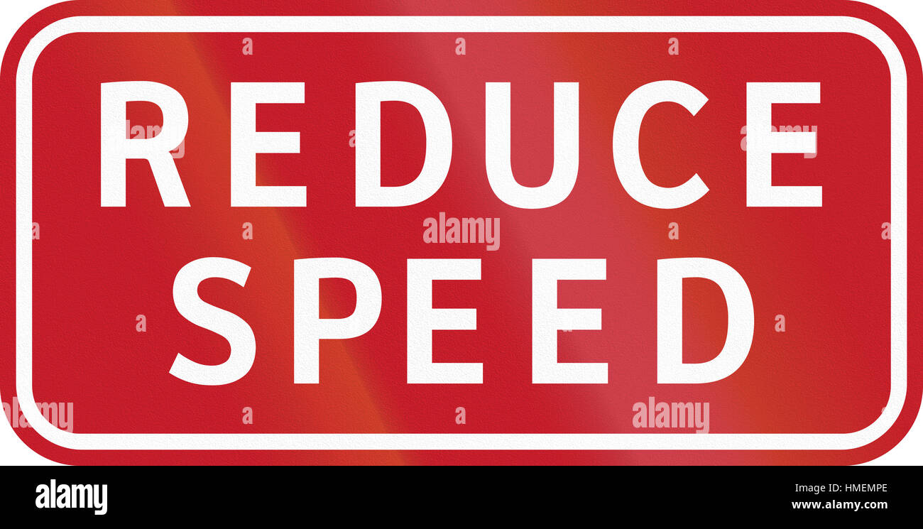 Road sign in the Philippines - Reduce speed Stock Photo - Alamy