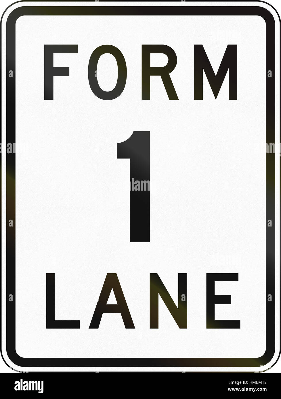 Road sign in the Philippines - Form 1 Lane Stock Photo - Alamy