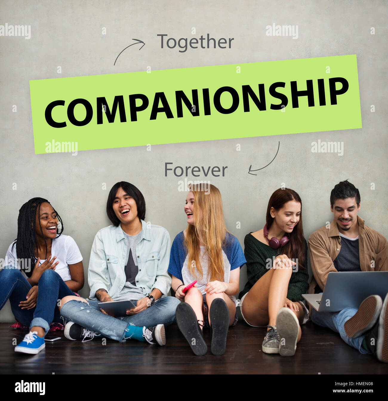 Best Friends Love Partnership Concept Stock Photo - Alamy