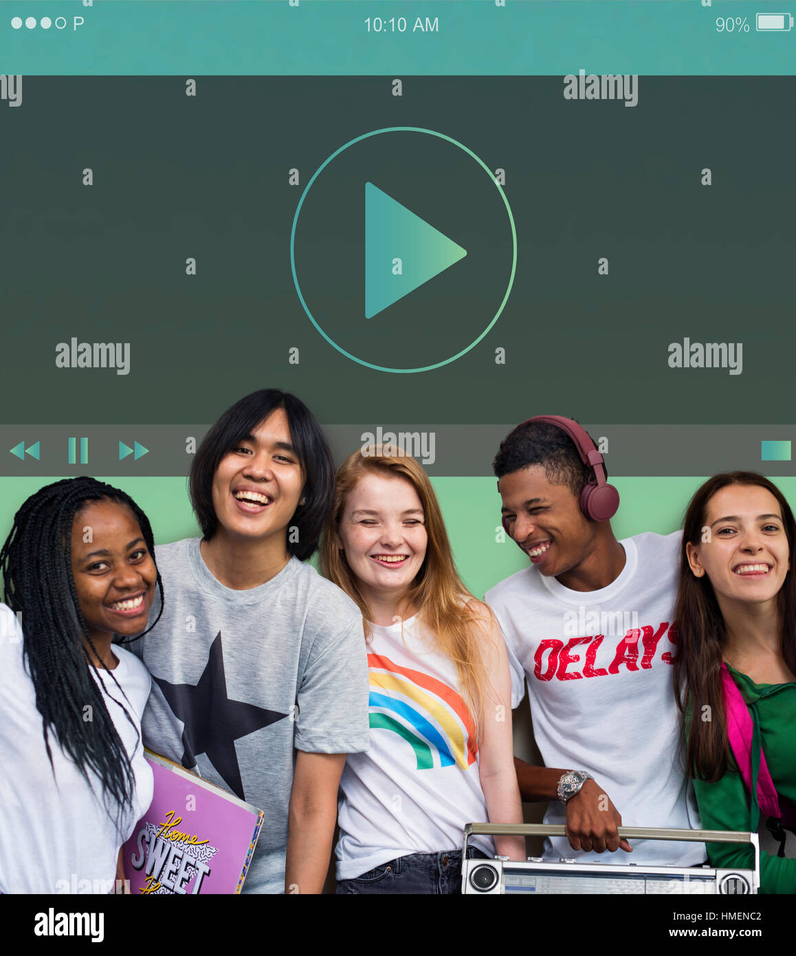 Music Video Player Multimedia Concept Stock Photo - Alamy