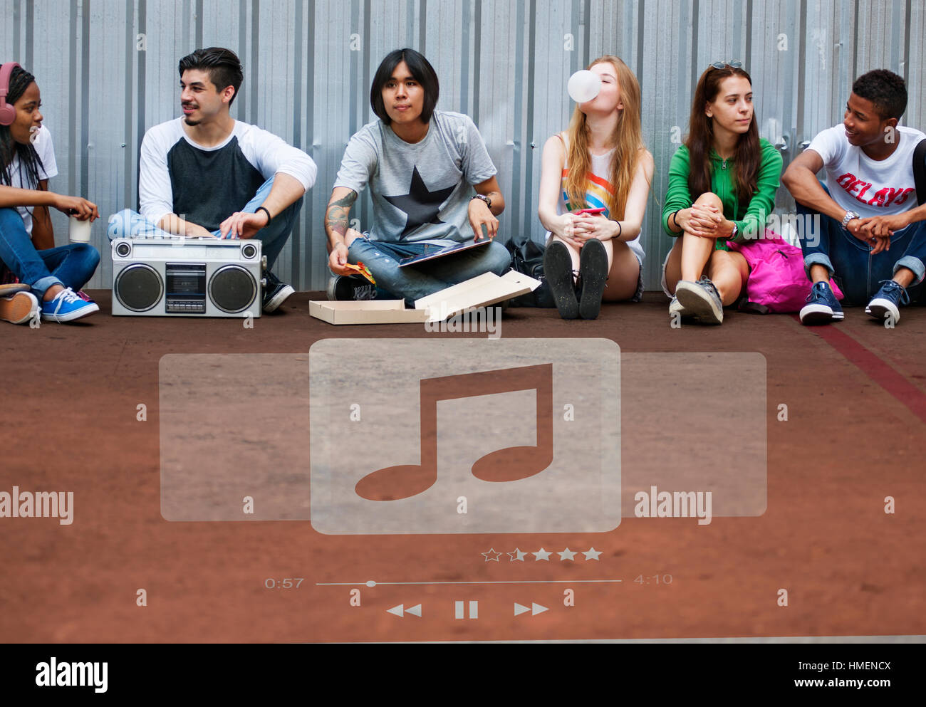 Music Video Player Multimedia Concept Stock Photo - Alamy