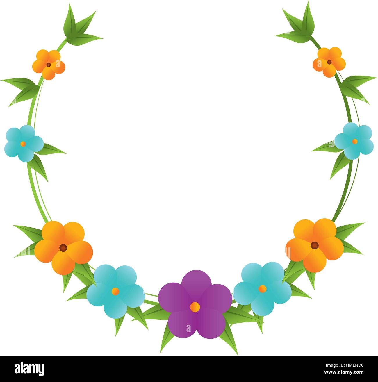 floral cute frame decorative vector illustration design Stock Vector ...