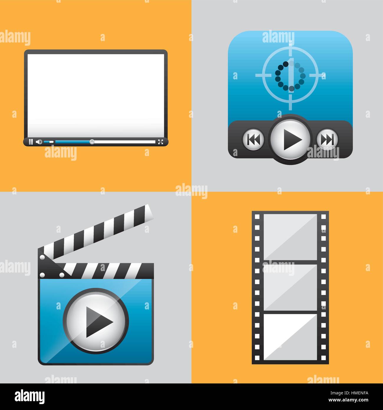 mobile media player icons vector illustration design Stock Vector Image ...