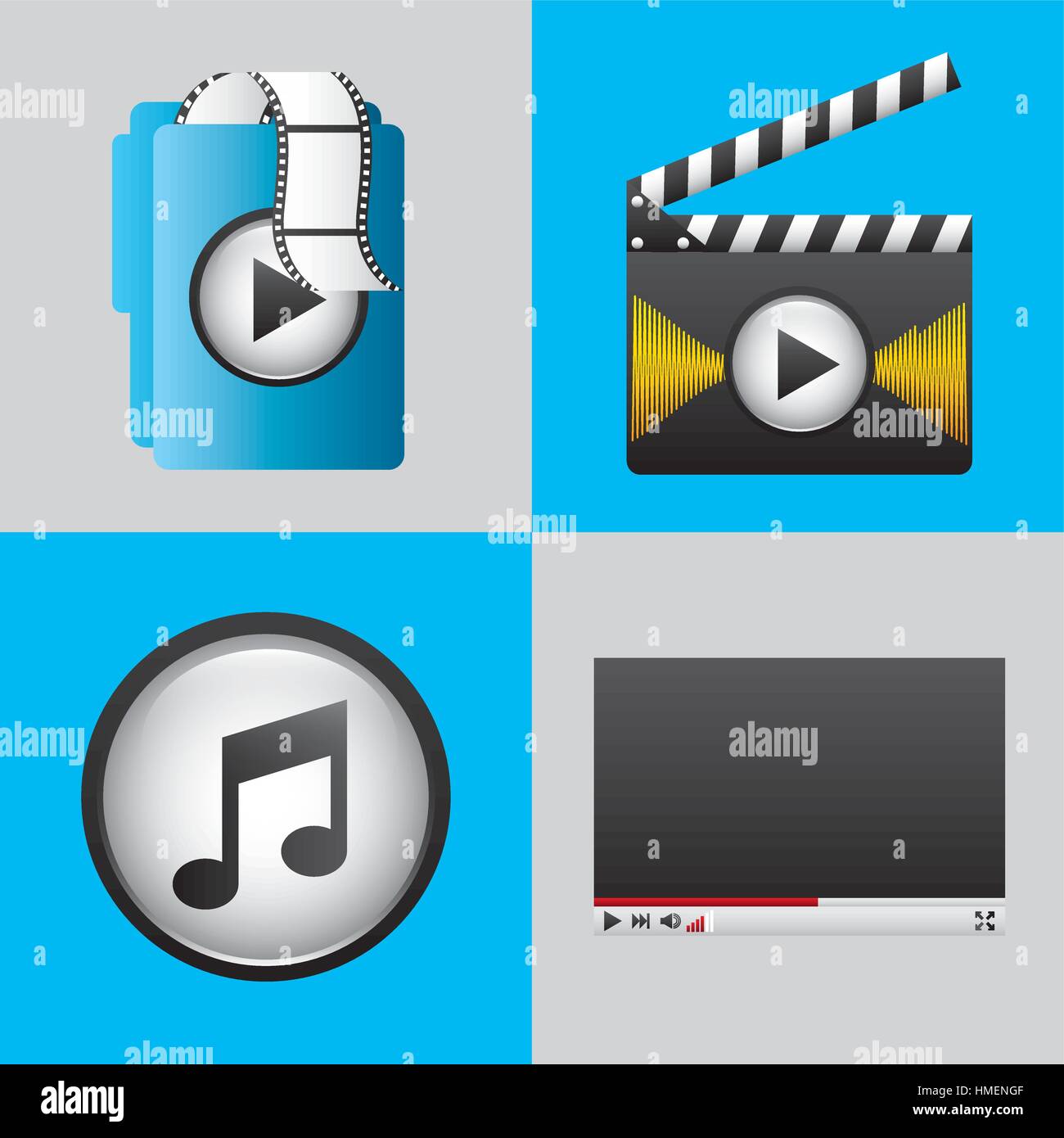 mobile media player icons vector illustration design Stock Vector Image ...