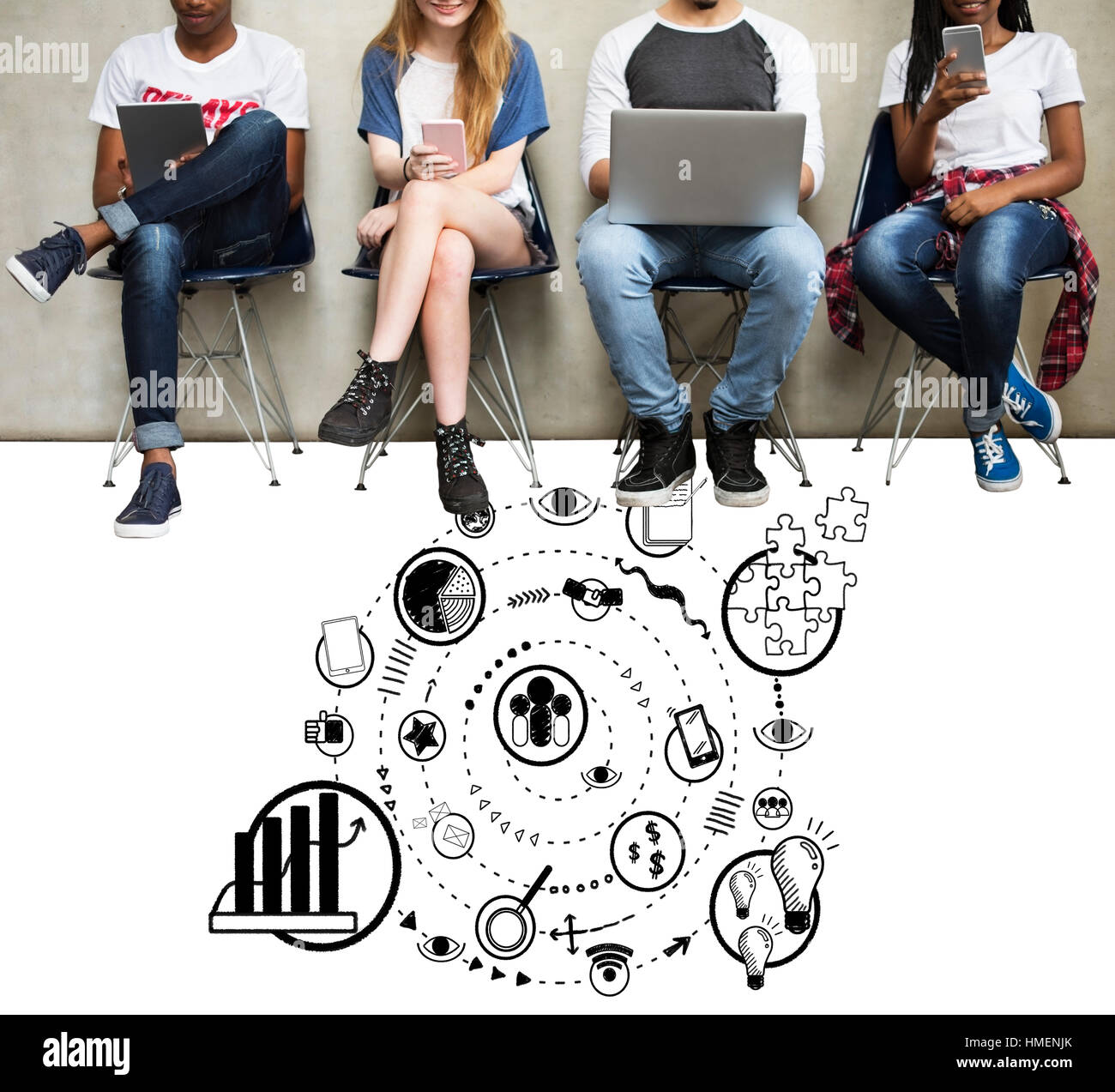 Technology Digital Evolution Innovation Internet Concept Stock Photo ...