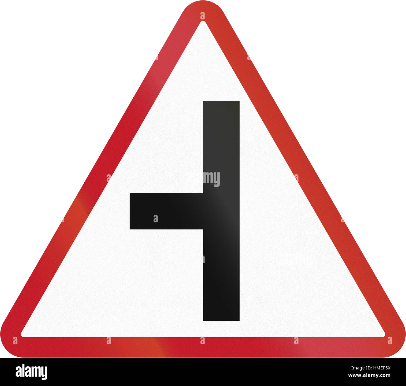 Road sign in the Philippines - Side Road Junction Stock Photo - Alamy