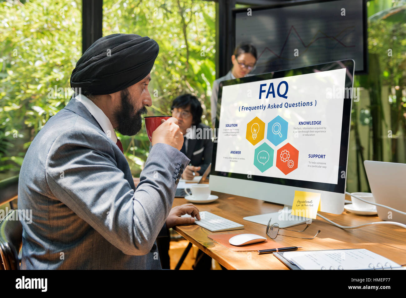 Customer Service FAQs Illustration Concept Stock Photo - Alamy
