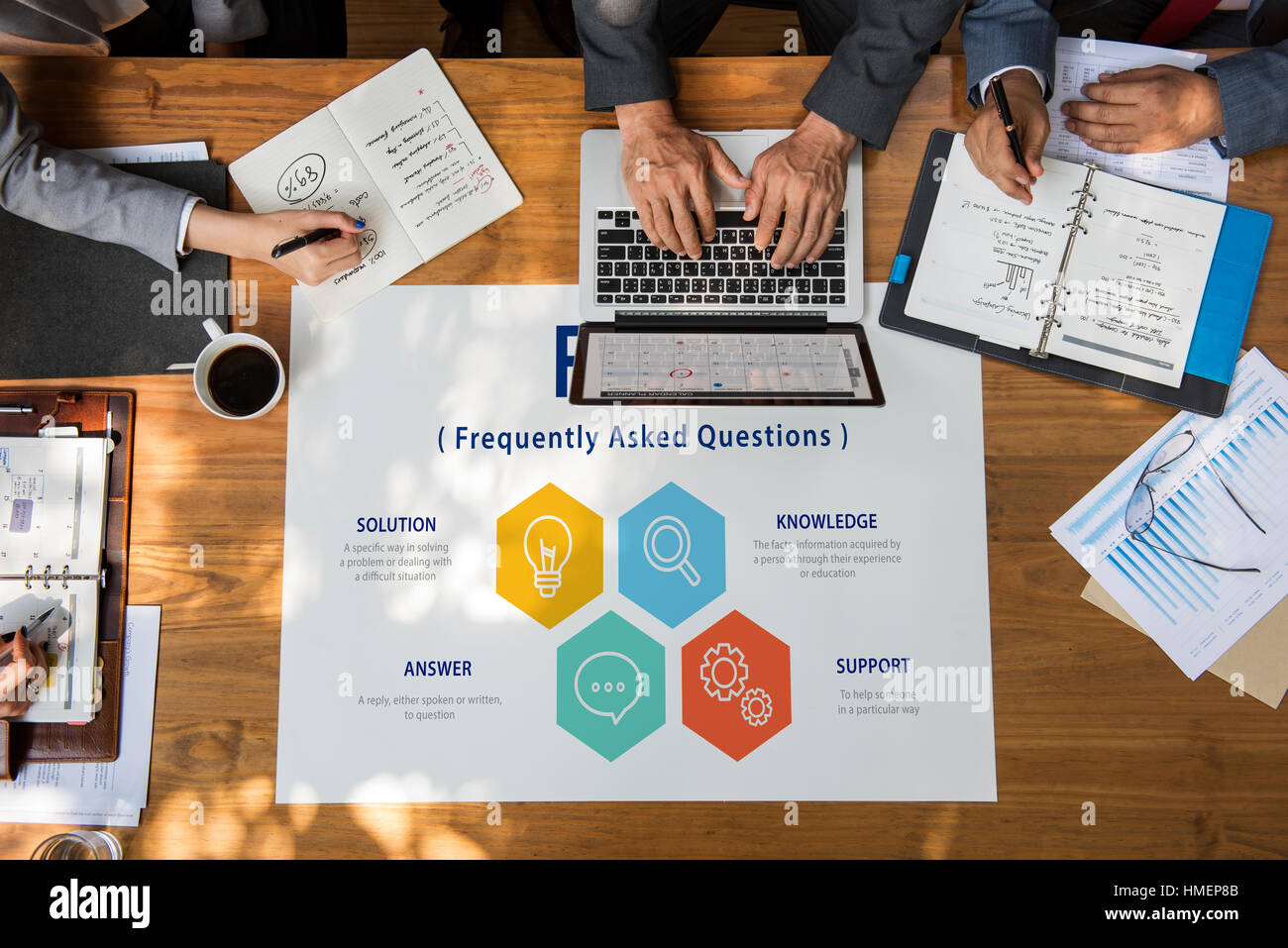 Customer Service FAQs Illustration Concept Stock Photo - Alamy