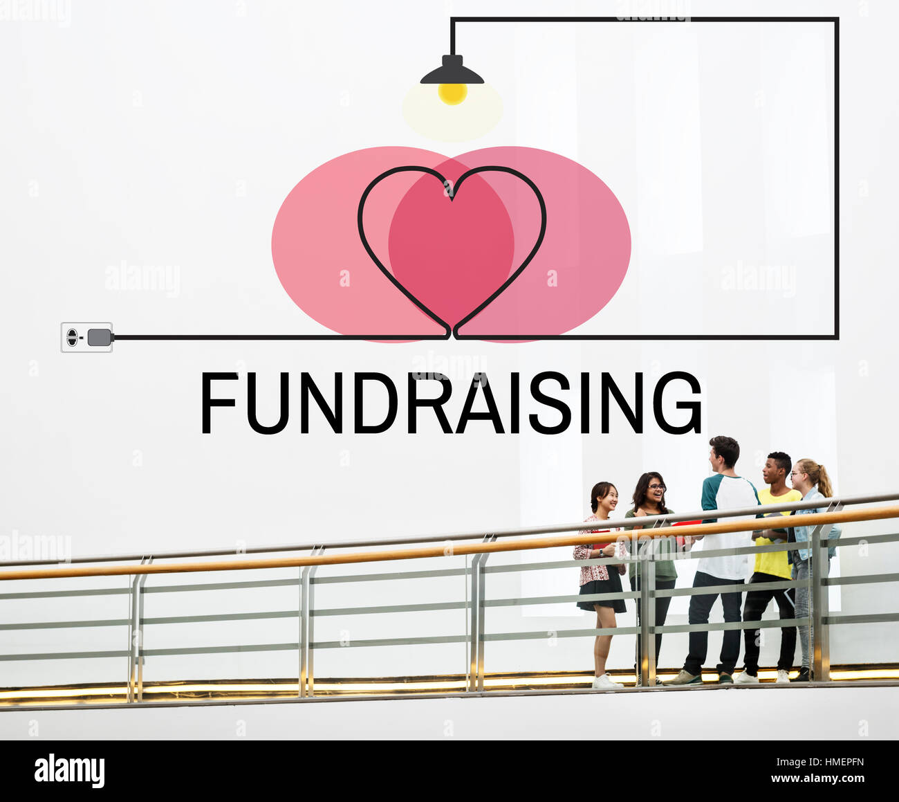 Fundraising Support Heart Icon Concept Stock Photo - Alamy
