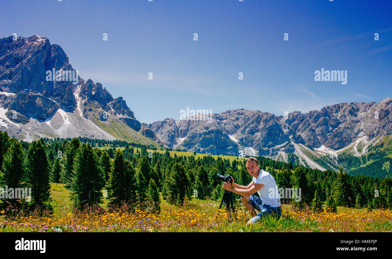photographer in the Alps Stock Photo - Alamy