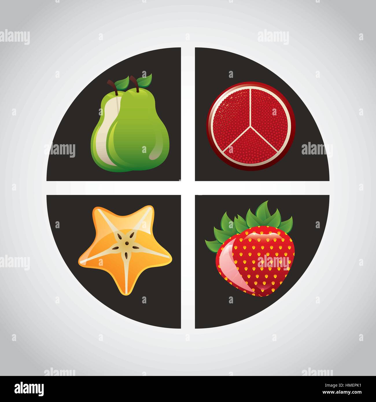 tropical fruits fresh menu vector illustration design Stock Vector ...