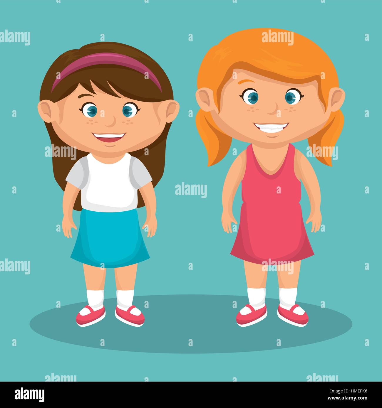 cute little kids character vector illustration design Stock Vector ...