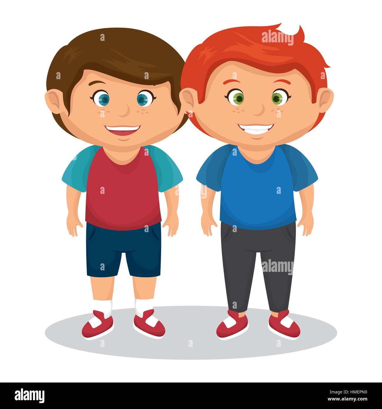 cute little kids character vector illustration design Stock Vector ...