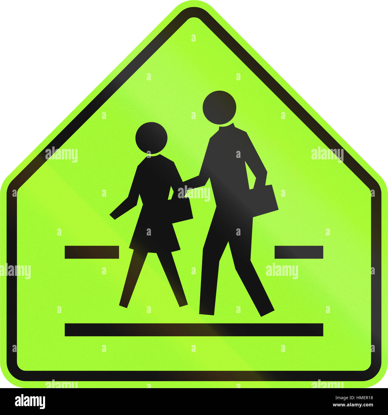 Road sign in the Philippines - School crossing warning sign Stock Photo ...