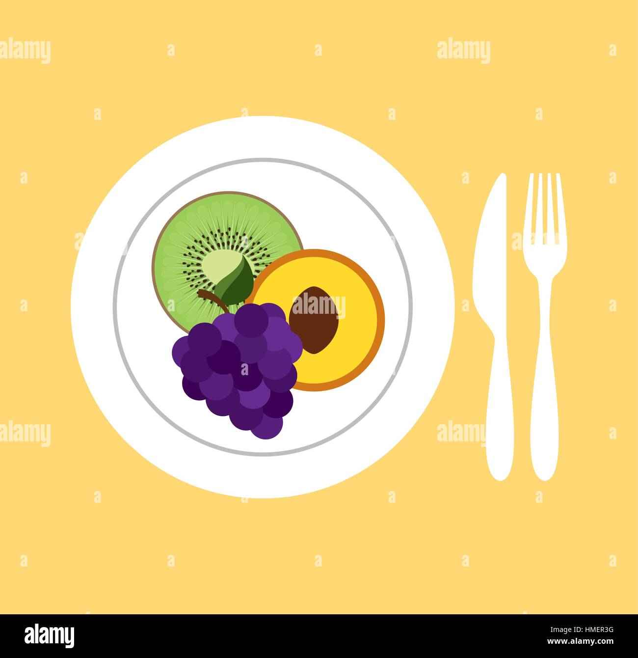 tropical fruits fresh menu vector illustration design Stock Vector ...