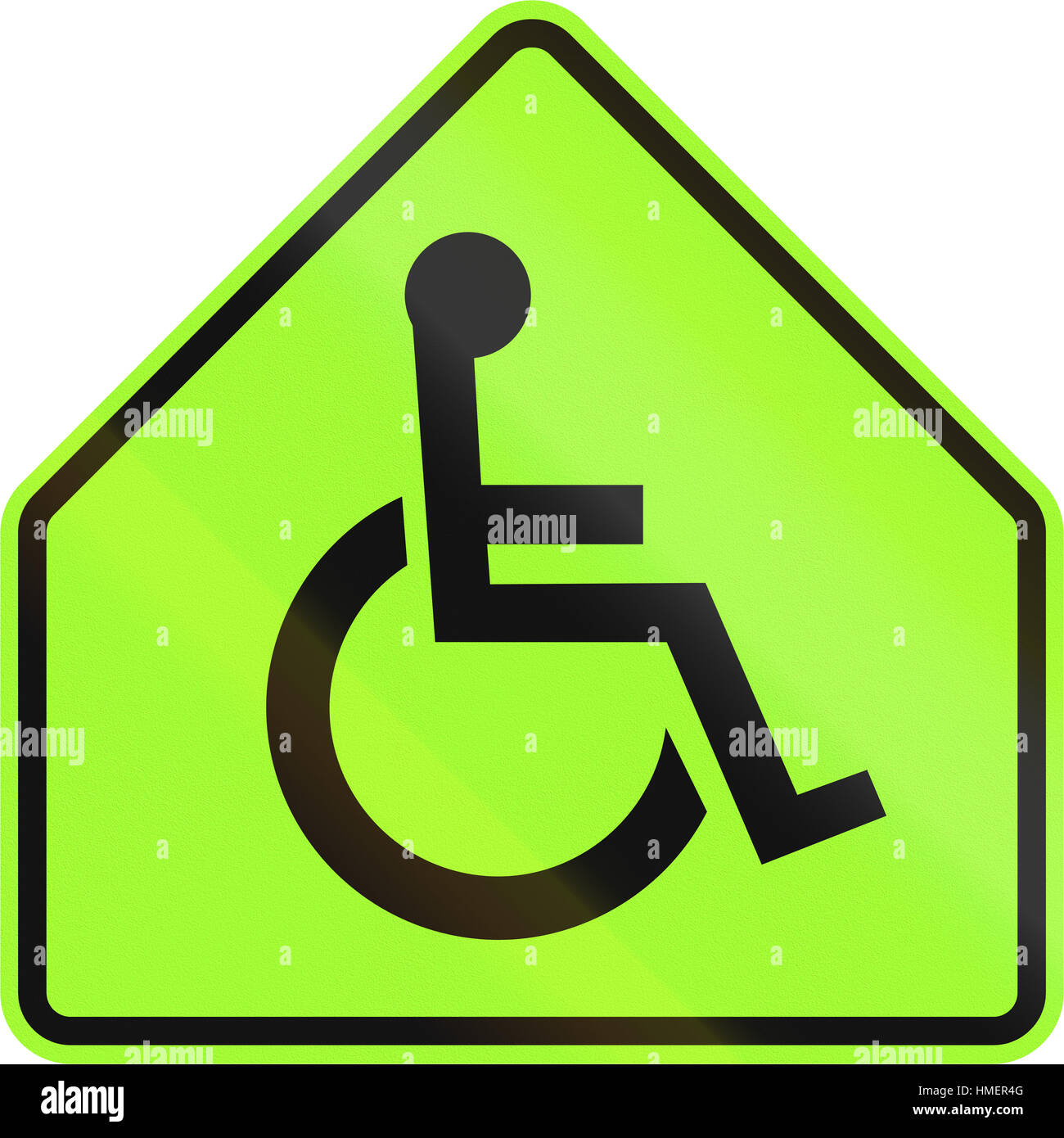 Road sign in the Philippines - Disabled crossing Stock Photo - Alamy