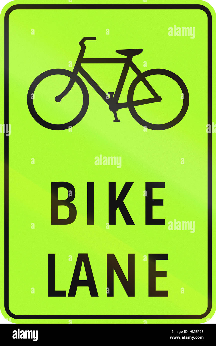 Road sign in the Philippines - Bike Lane Ahead Stock Photo - Alamy