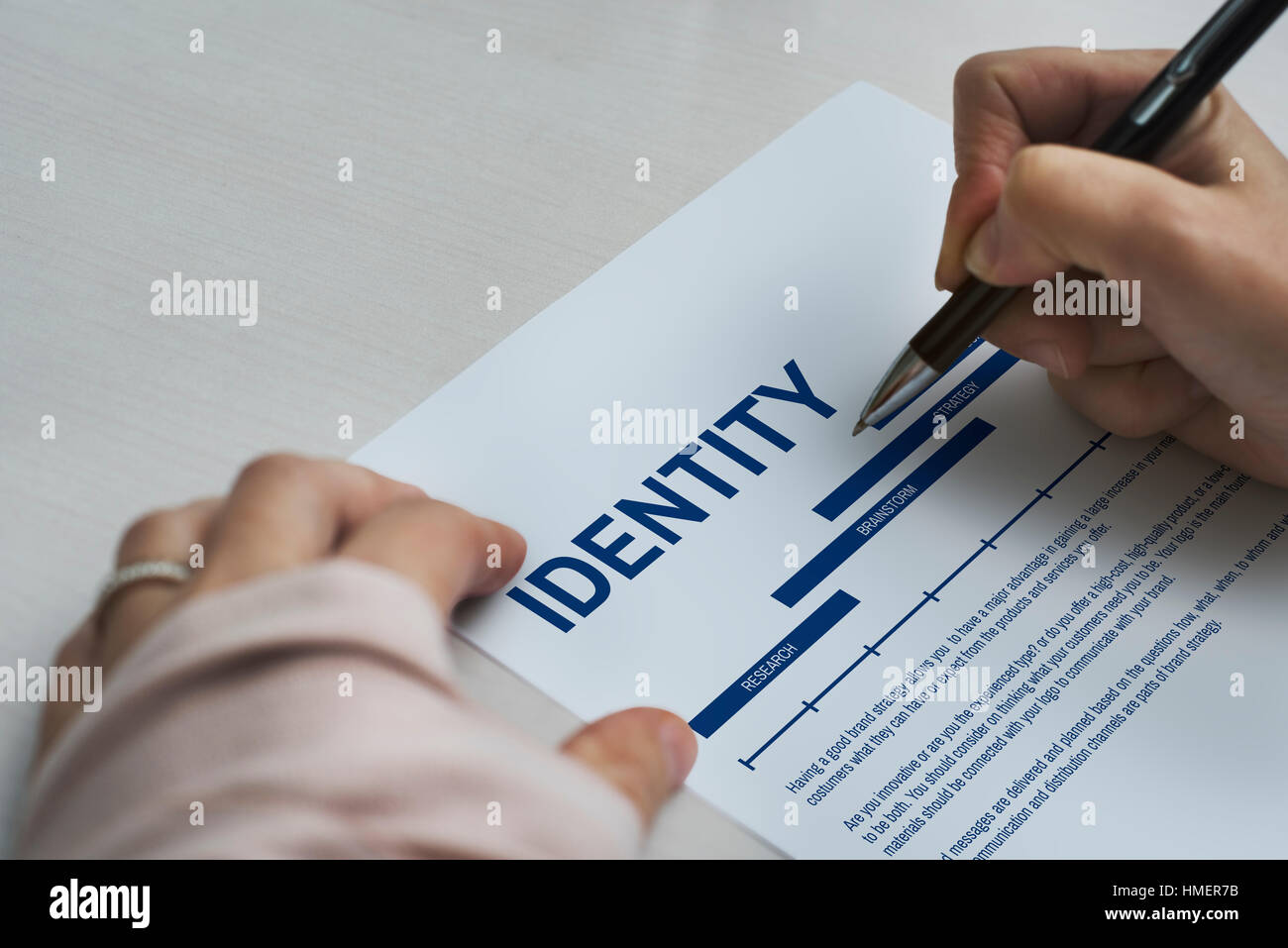 Identity Design Creation Advertising Concept Stock Photo - Alamy