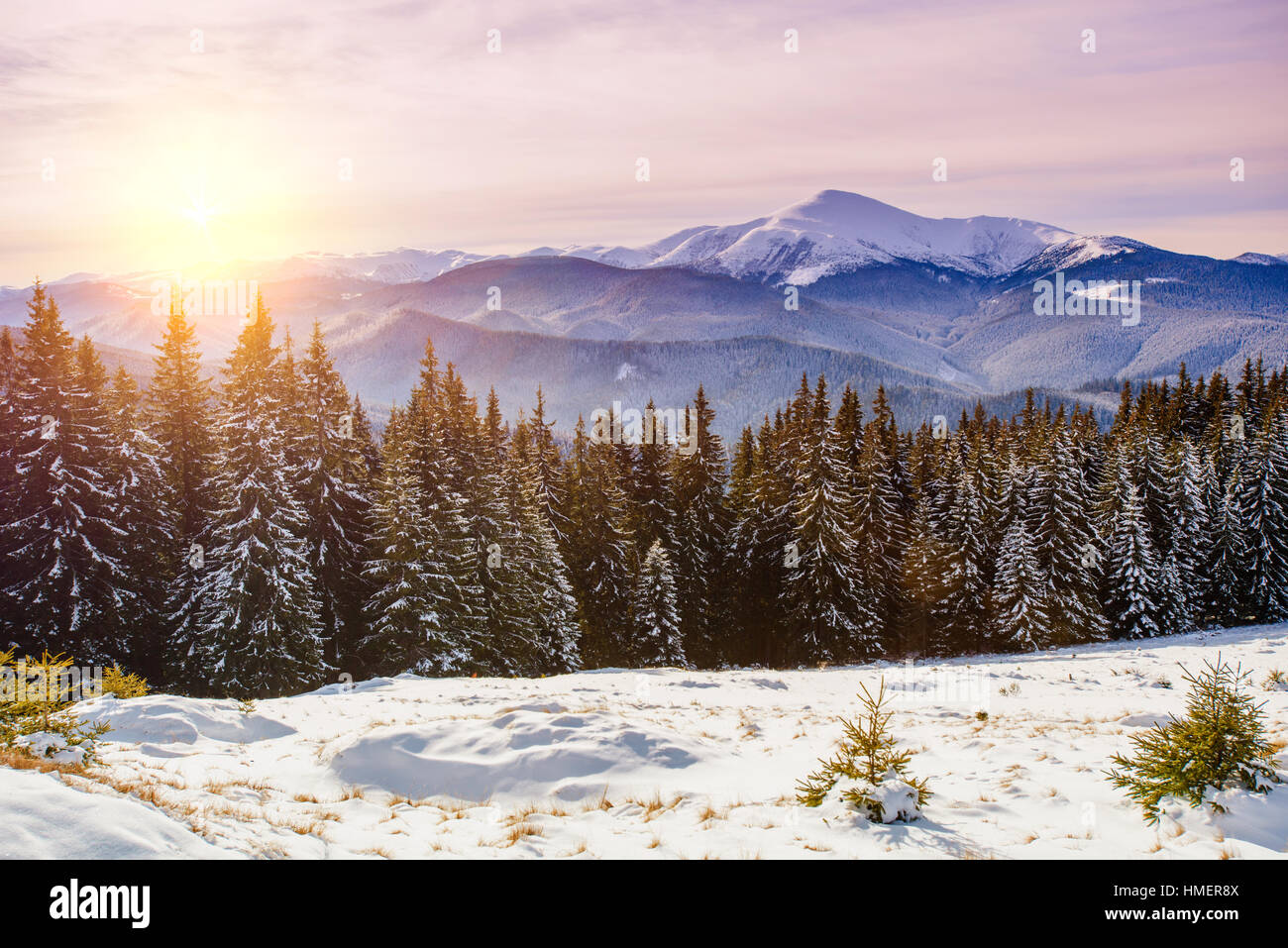 snow capped mountains Stock Photo - Alamy