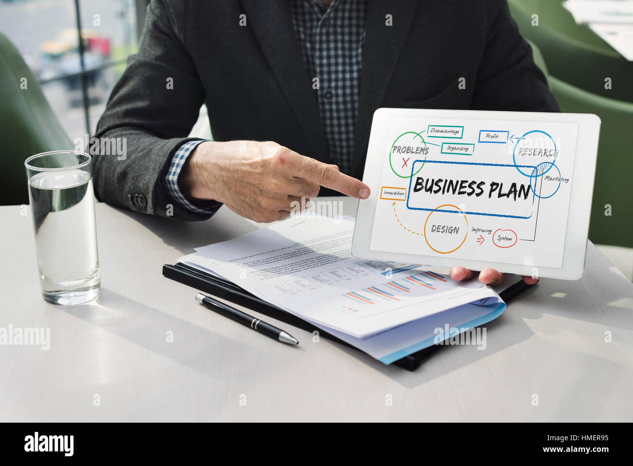 Business planning process diagram chart Stock Photo - Alamy