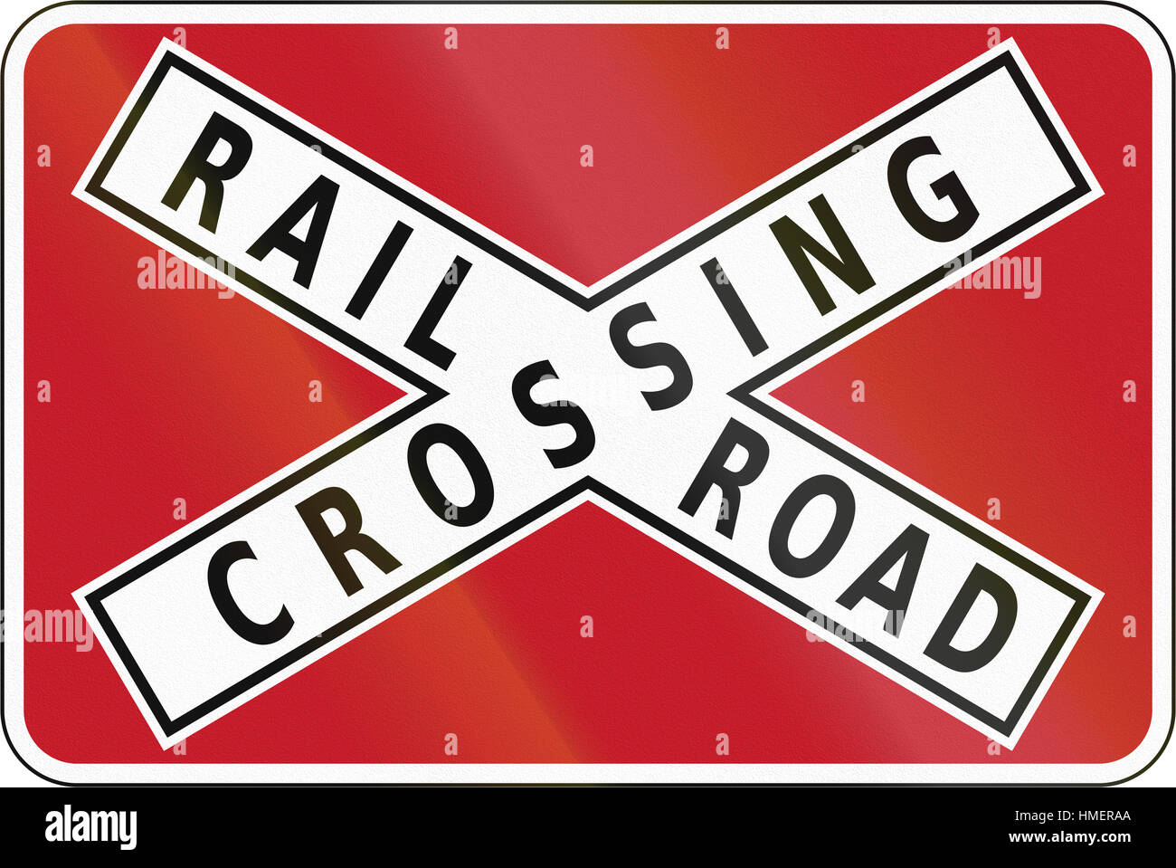 Road sign in the Philippines - Railroad Crossbuck Stock Photo - Alamy