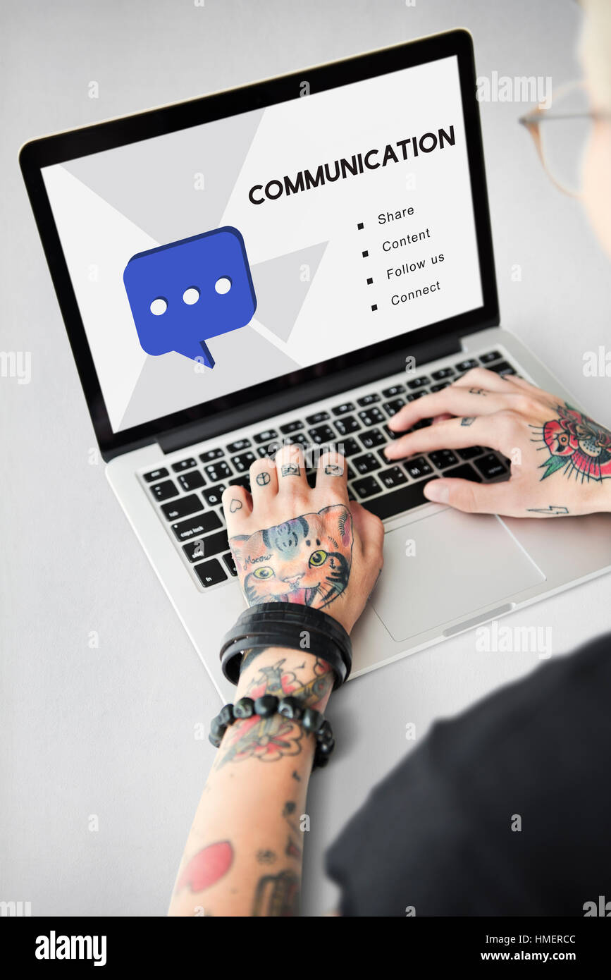 Social Network Communication Connection Concept Stock Photo - Alamy