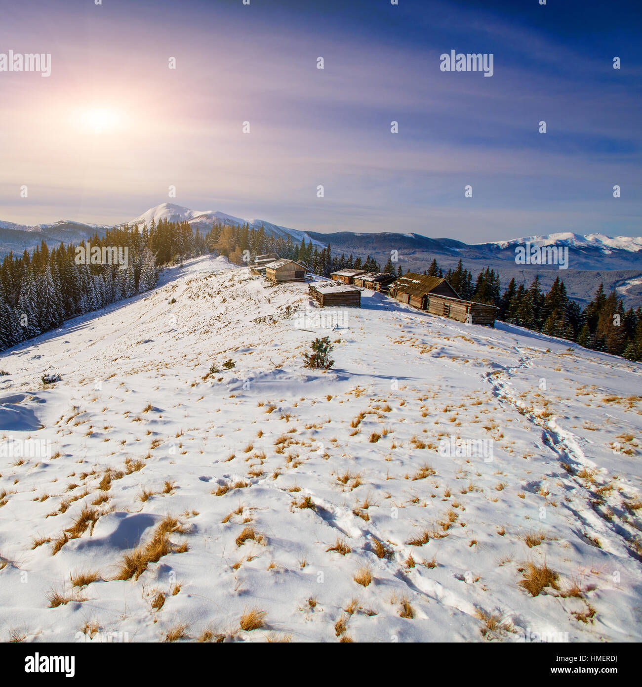 snow capped mountains Stock Photo - Alamy