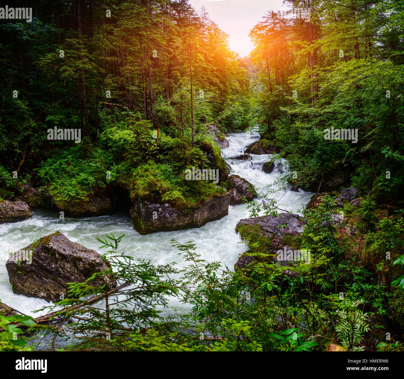 fast river in the mountains Stock Photo - Alamy