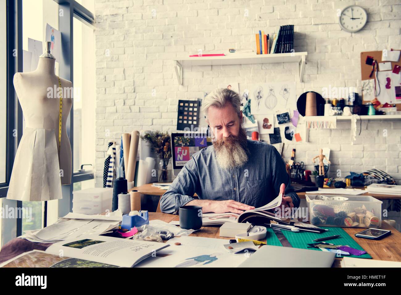 Fashion Designer Stylish Showroom Concept Stock Photo - Alamy