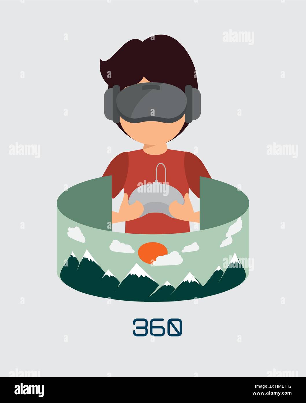 Augmented reality technology icon vector illustration design Stock ...