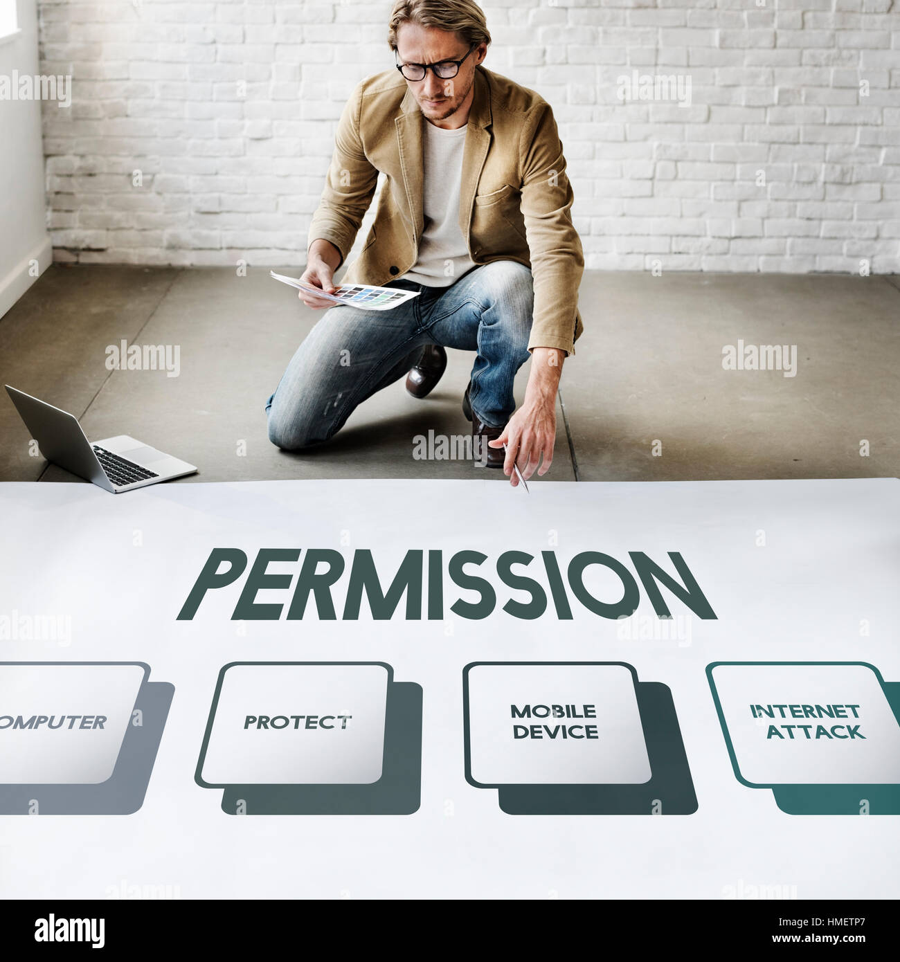 Authorization Permission Network Security System Concept Stock Photo ...