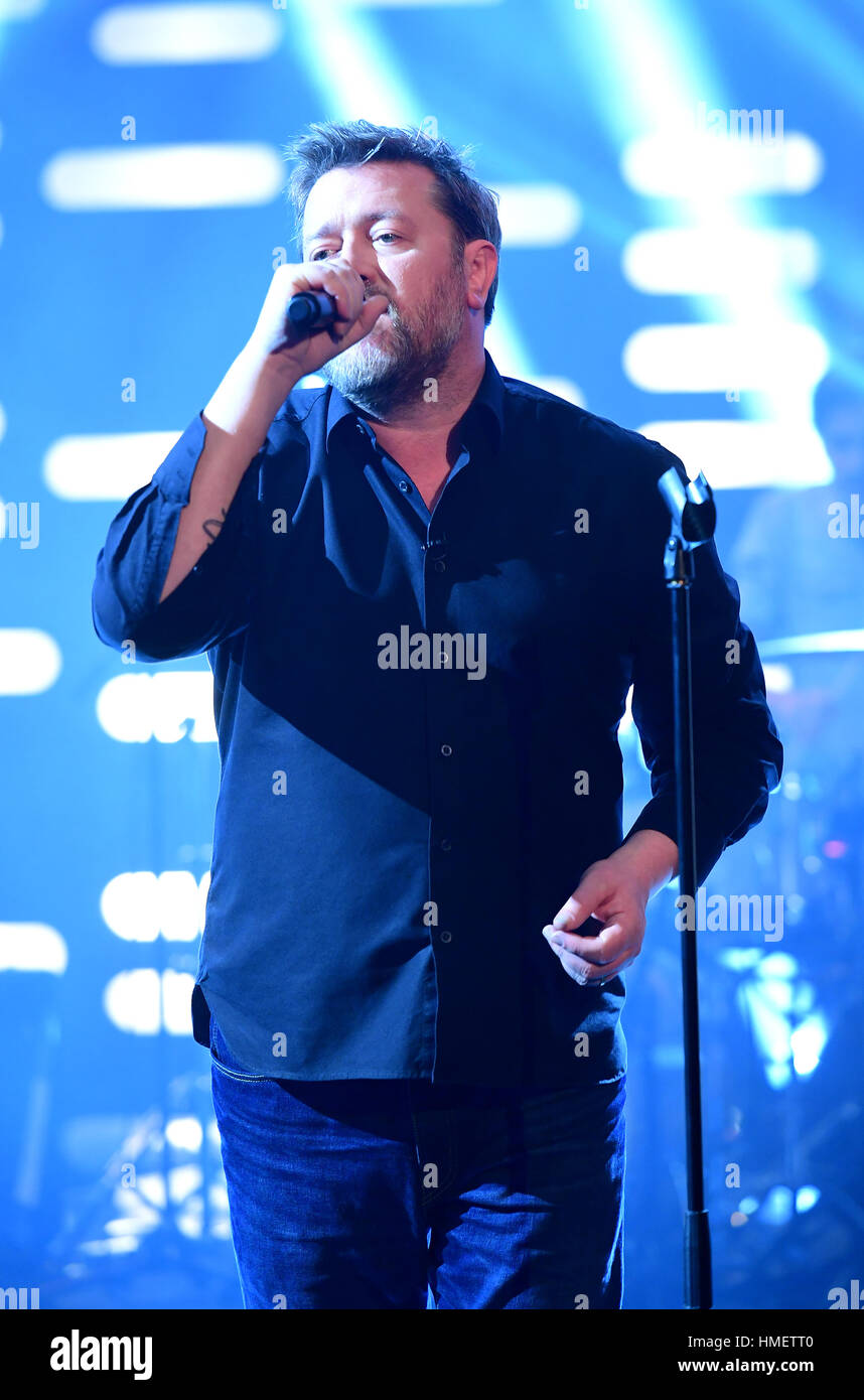 Elbow's Guy Garvey performs during the filming of the Graham Norton ...