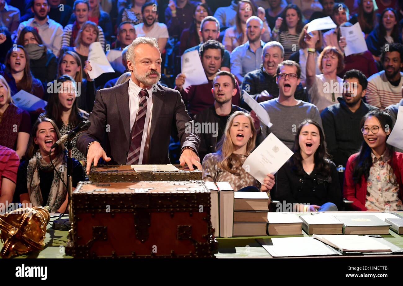 Graham Norton during the filming of the Graham Norton Show at The ...