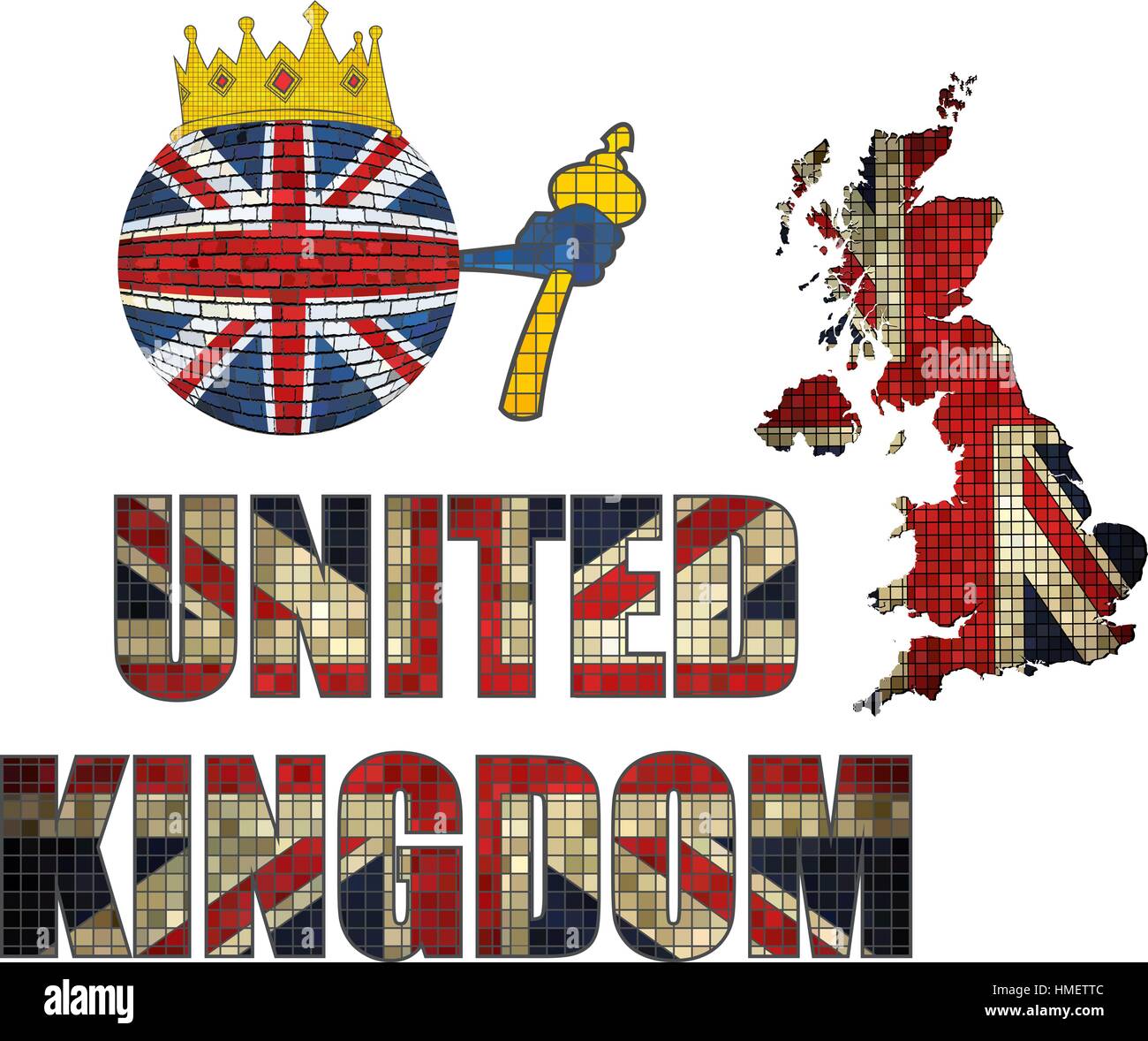 Brick ball with Great Britain flag Stock Vector Image & Art - Alamy