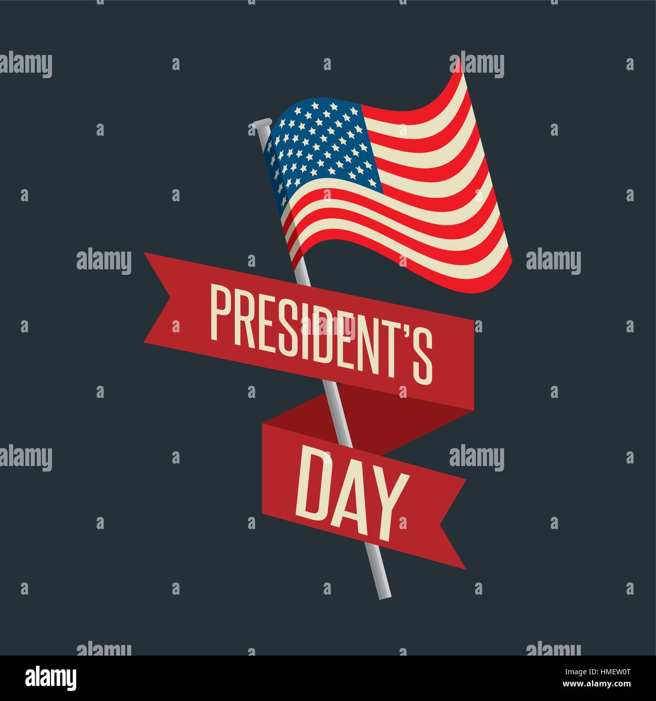 happy presidents day poster vector illustration design Stock Vector ...