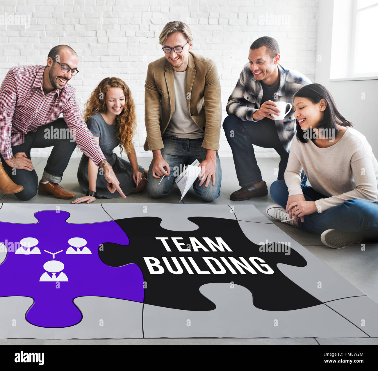 Team Building Collaboration Partenrship Cooperation Concept Stock Photo ...
