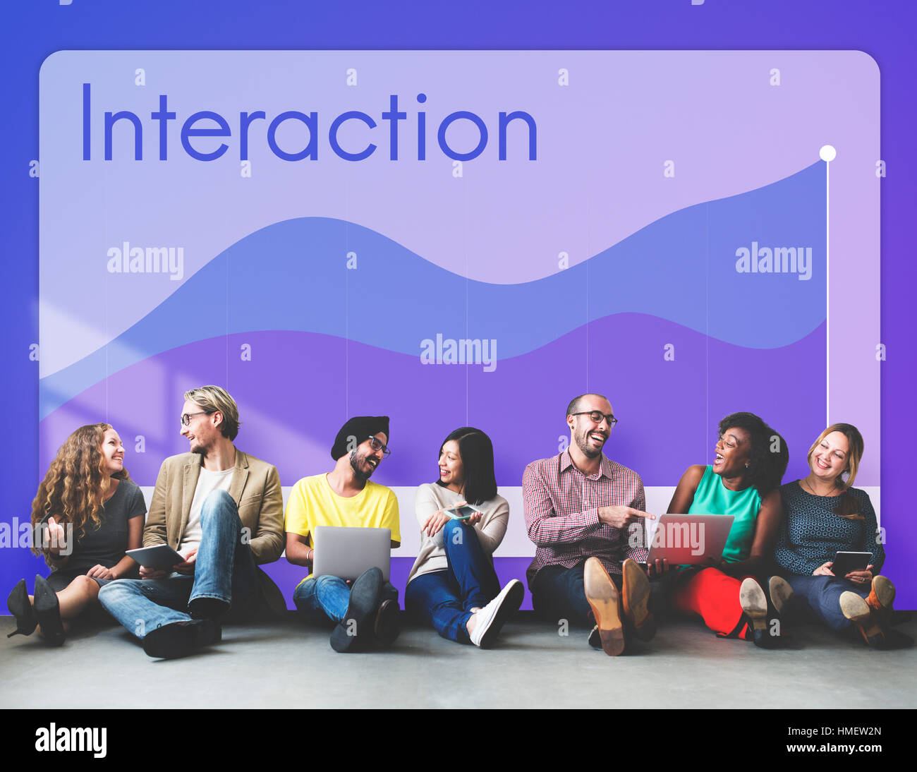 Interaction Connection Statistics Chart Concept Stock Photo - Alamy
