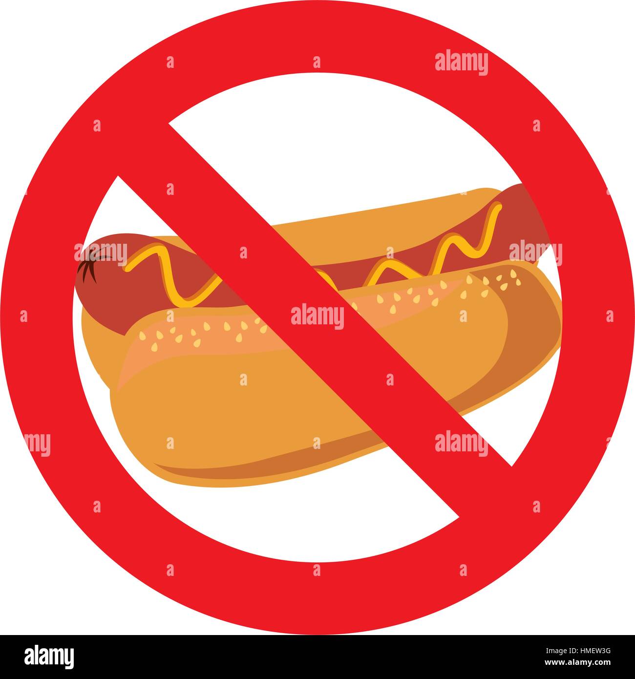 Forbidden fast food sign vector illustration design Stock Vector Image ...
