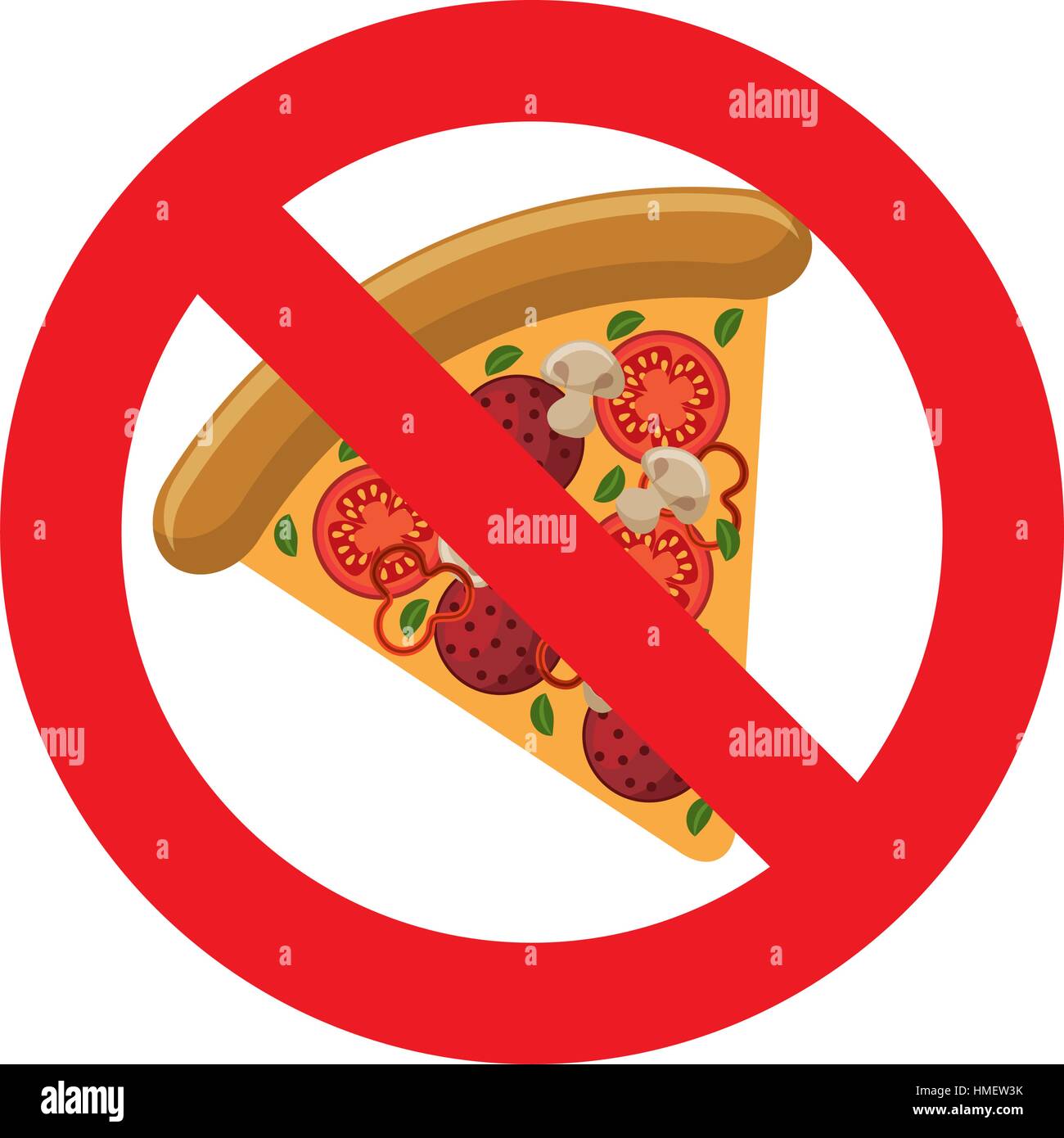 Forbidden fast food sign vector illustration design Stock Vector Image ...