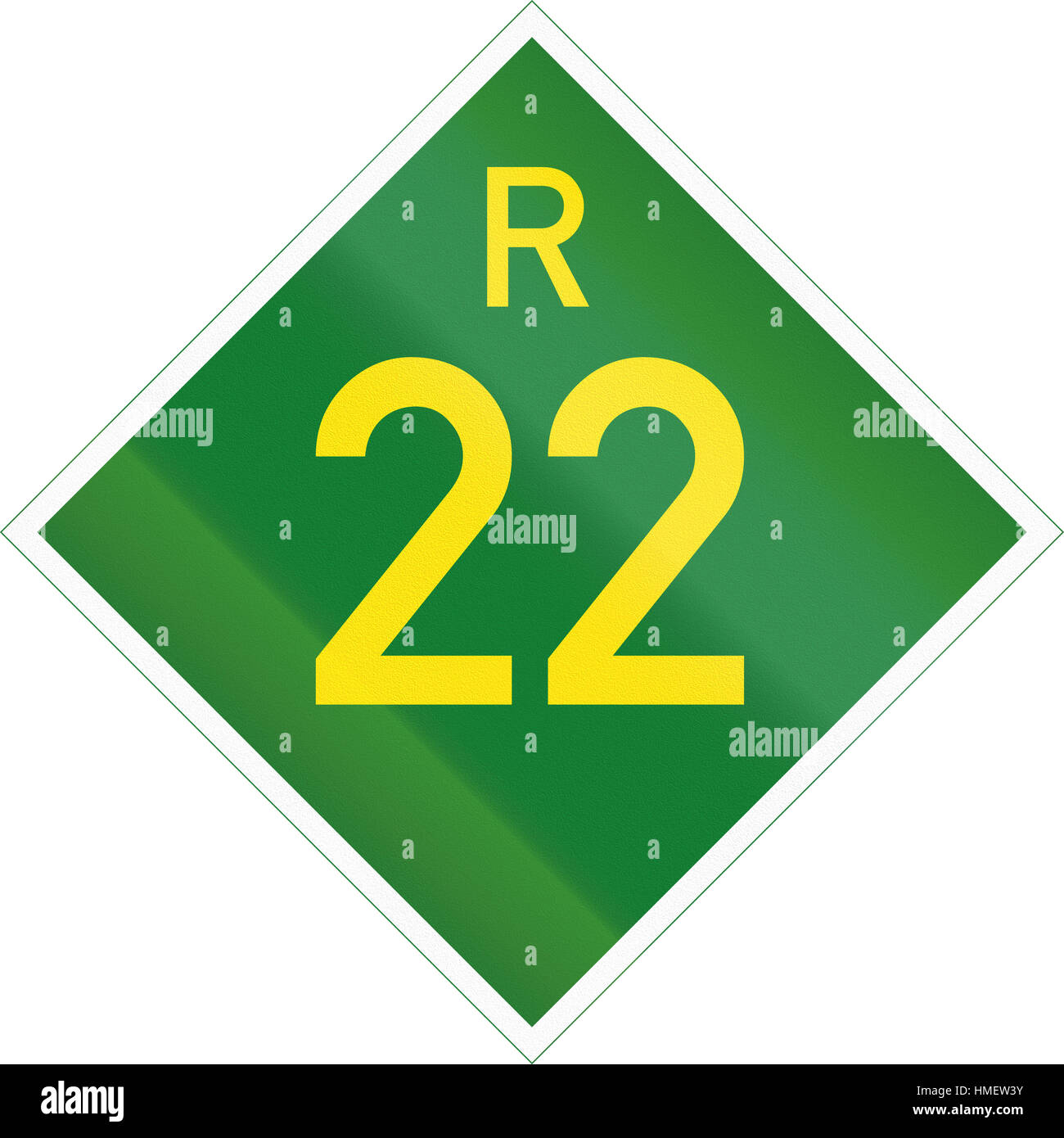 South Africa Provincial Route shield - R22 Stock Photo - Alamy