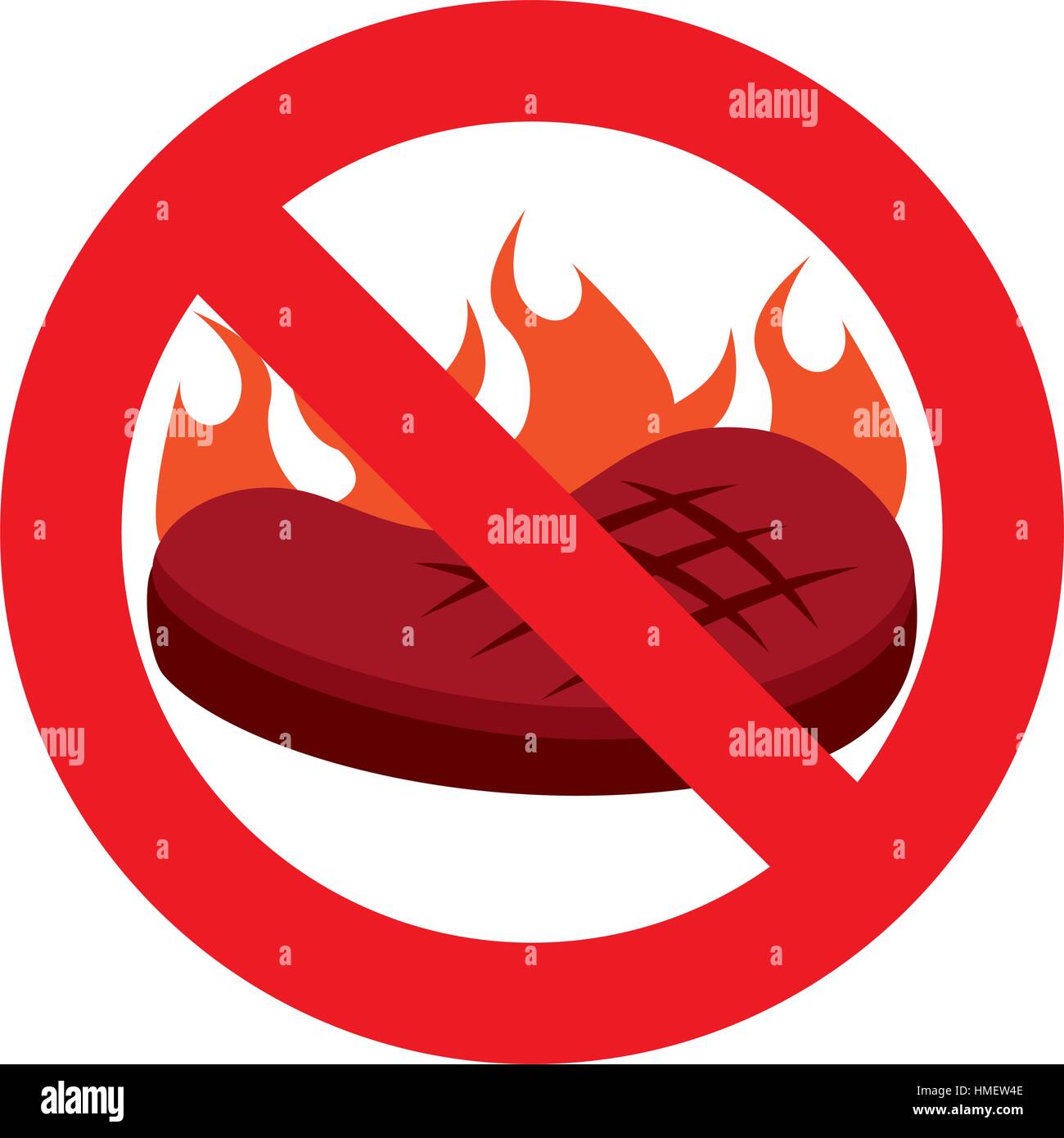 Forbidden fast food sign vector illustration design Stock Vector Image ...